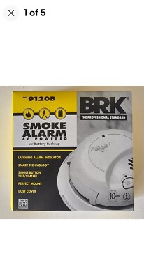 First Alert BRK 9120B Smoke Detector Alarm AC with INCLUDED Battery ...