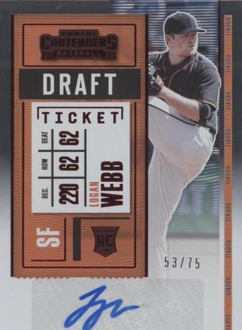 2020 Panini Contenders - Rookie Ticket 2 Logan Webb #146 Draft Ticket ...