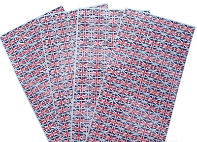 250 > 1000 Small Union Jack Stickers With / Without Text "Made In ...