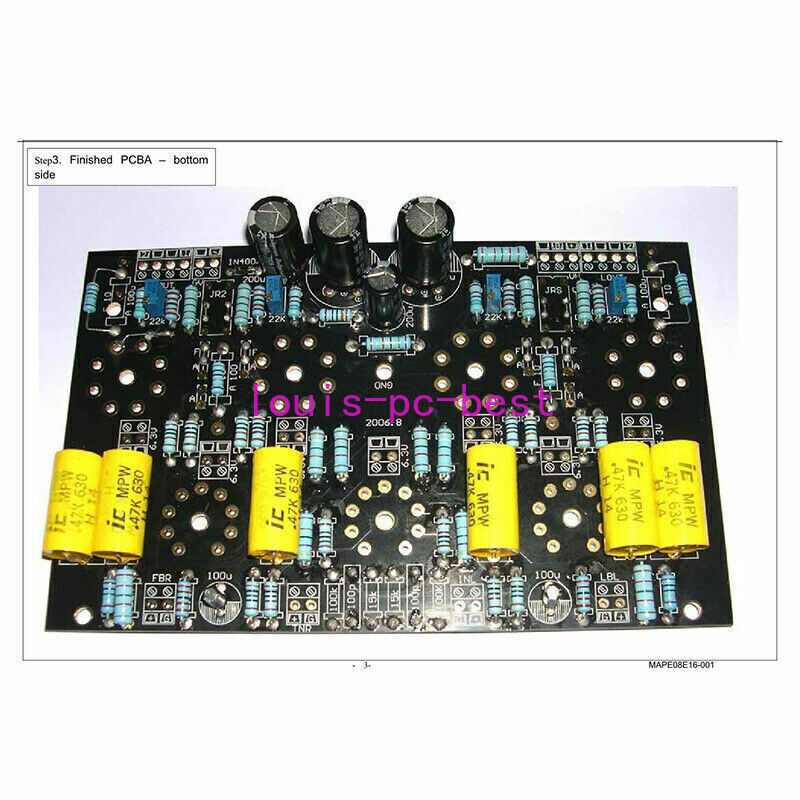 Stereo Push-pull 12AX7+12AU7+EL34 Vacuum Tube Power Amplifier Board ...