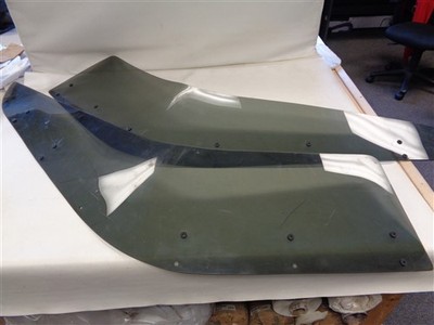 TINTED PLEXIGLASS WINDSHIELD WIND DEFLECTOR PAIR (2) PORT / STARBOARD ...
