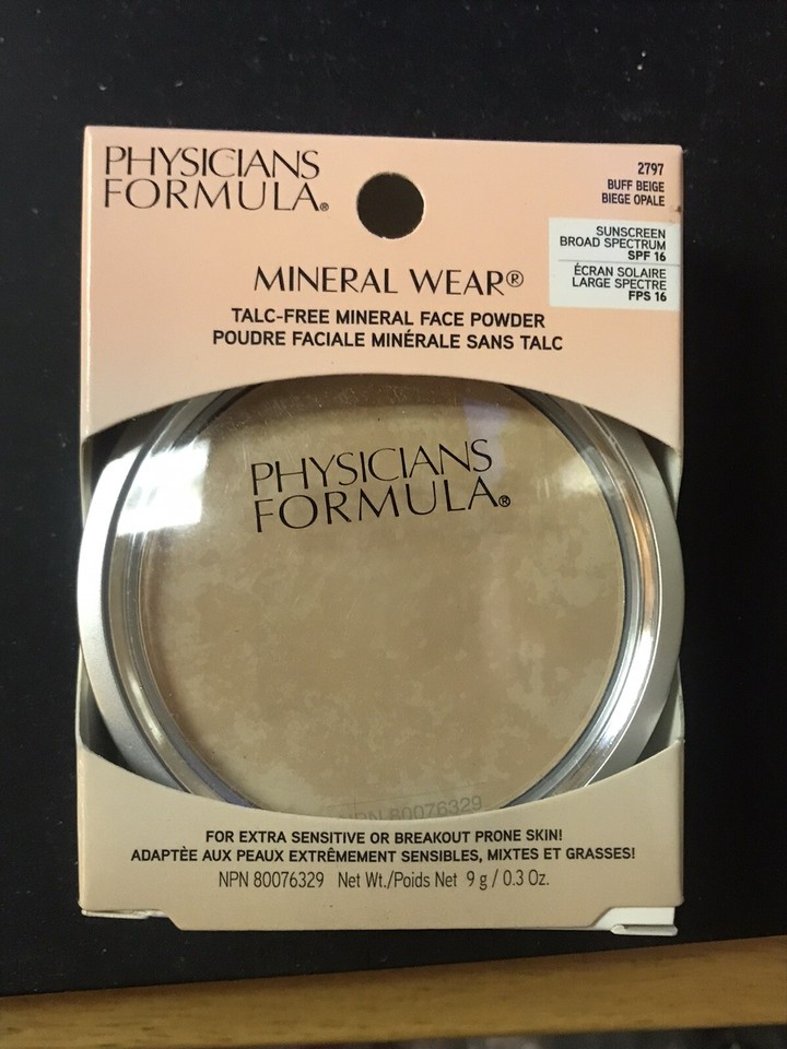 2~PHYSICIANS FORMULA MINERAL WEAR Talc-Free Mineral FACE POWDER~BUFF ...