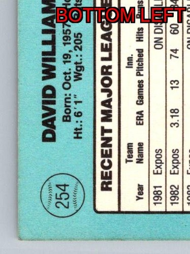 David Palmer Pitcher Montreal Expos Donruss 1986 Card 254 Sports ...