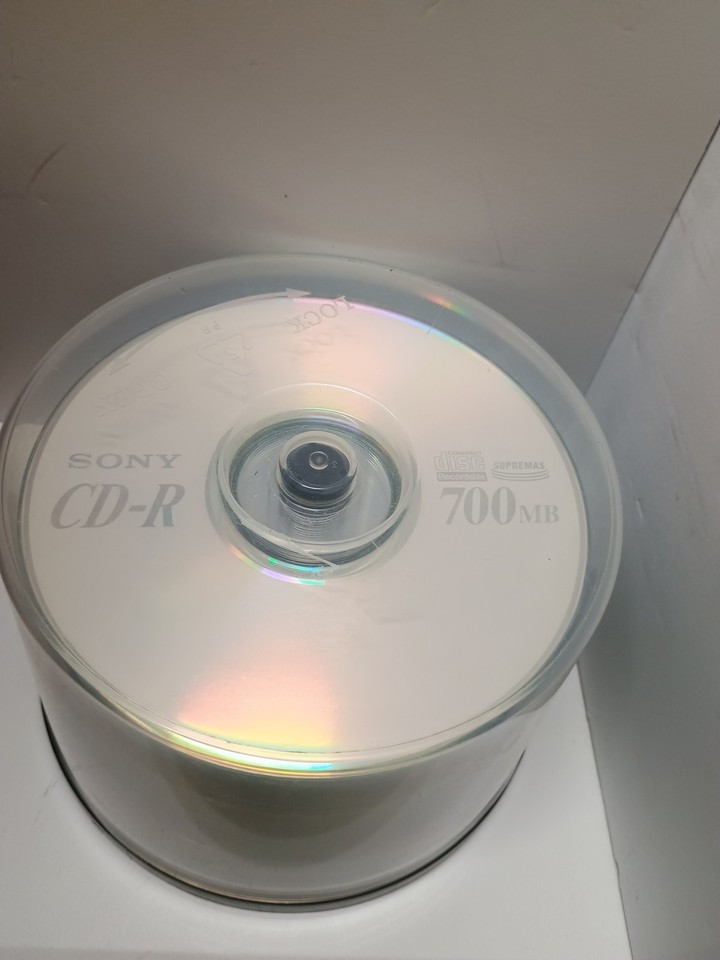 NEW Sony Blank Music CD-R CDR 80 minute Digital Audio 50 Pack Media ...