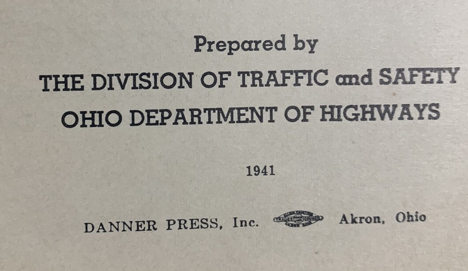 Ohio Drivers Manual 1941 Booklet Safety Auto | eBay