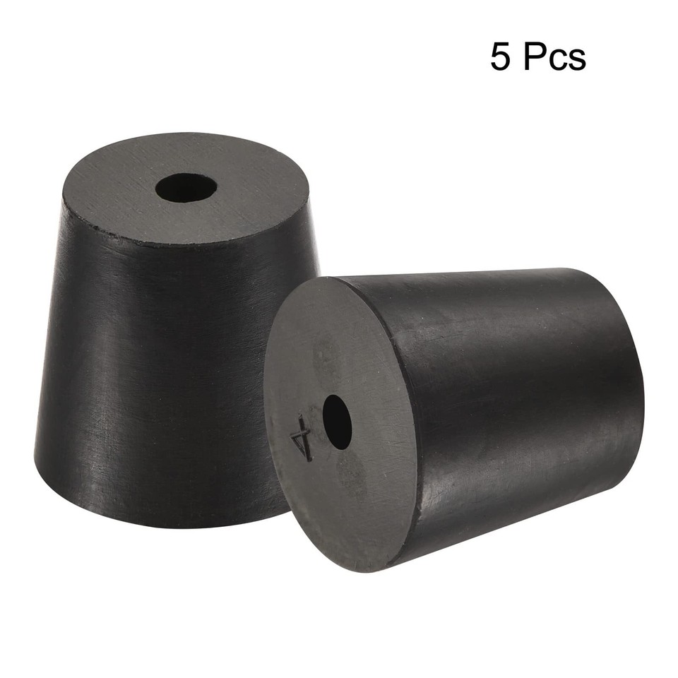 Rubber Tapered Plug 20mm to 26mm with Hole Test Tubes Bungs Stopper ...