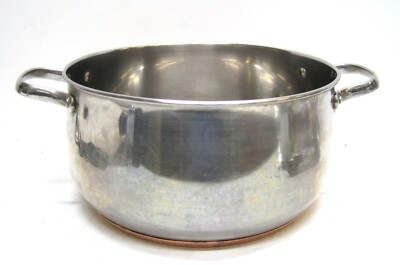 REVERE WARE Stainless Ellipse Heavy Thick Copper Bottom Pot 6qt | eBay