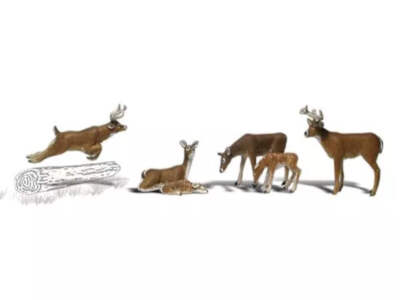 New Woodland HO Scale Deer Train Figures A1884 | eBay