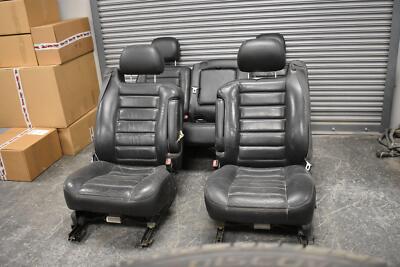 DMG 2005-2007 Hummer H2 1st & 2nd Row Black Leather Seats Ebony-48I ...
