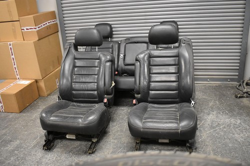 DMG 2005-2007 Hummer H2 1st & 2nd Row Black Leather Seats Ebony-48I ...