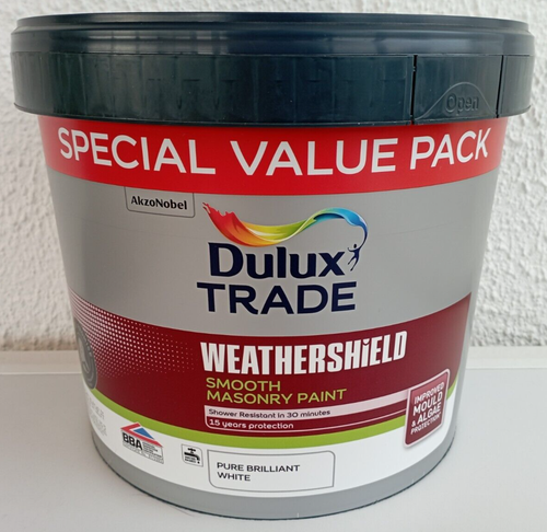 Dulux Trade Weathershield 7.5l Pure Brilliant White - Smooth Masonry ...