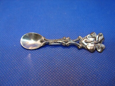 VINTAGE JEWELRY STERLING SILVER FOUR LEAF CLOVER SPOON PIN! | eBay