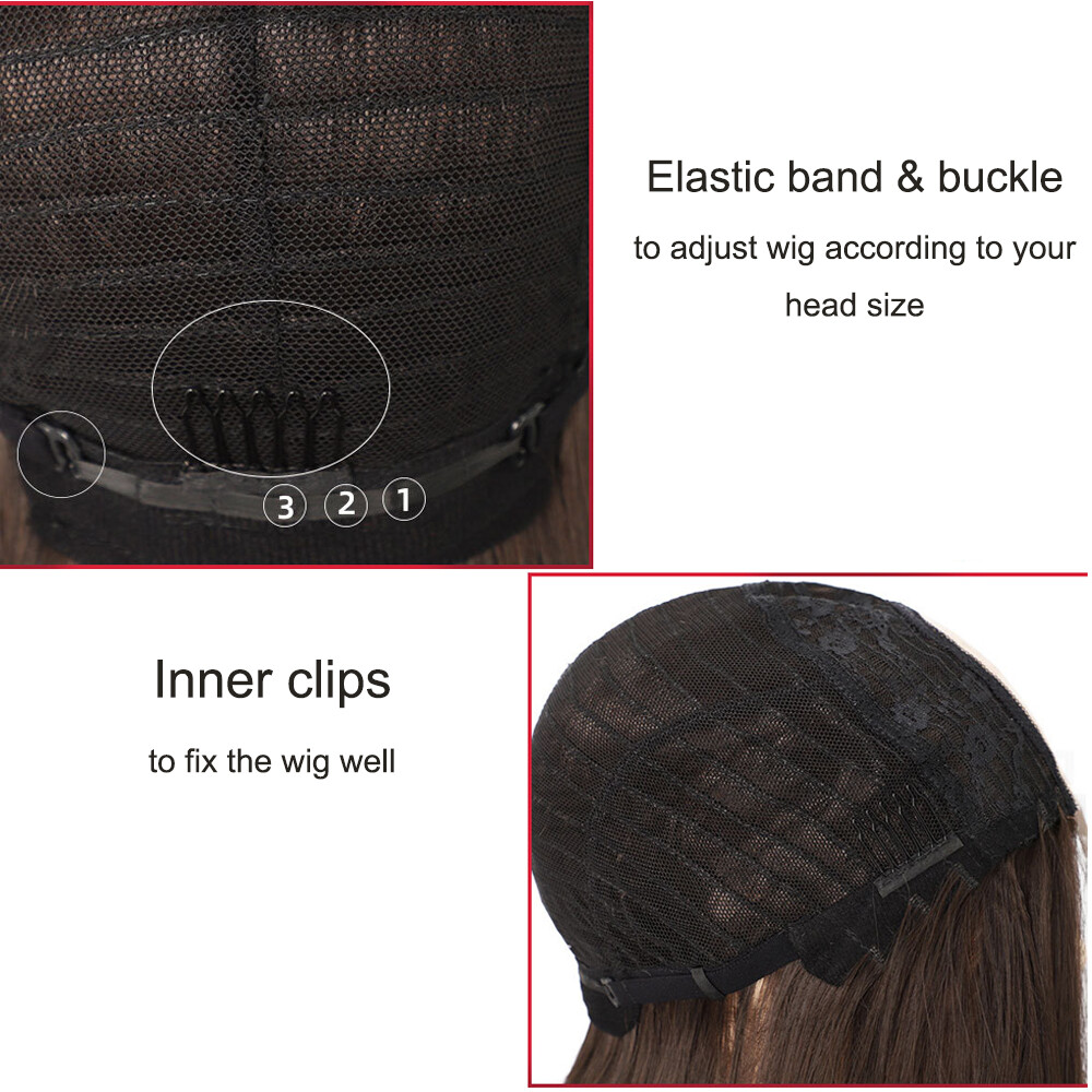 28" Long Straight Hair Lace Front Wigs Middle Part Mini Lace Cosplay ...