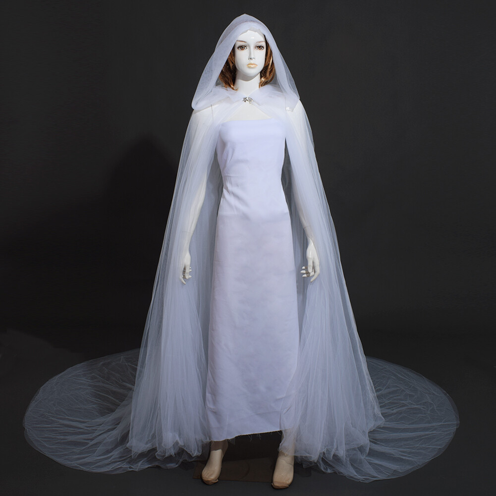 Women Cape Cloak Wedding Long Cloak Fancy Dress With Hooded Halloween ...