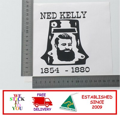 NED KELLY CAR & TRUCK STICKER, VINYL DECAL BUMPER STICKER.LAPTOP,WINDOW ...