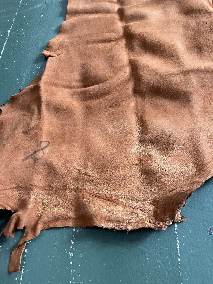 RUST COWHIDE Leather /suede Hide for Native Crafts Buckskins Rifle Case ...