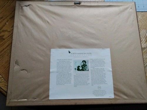 VTG Signed Bob Berry Chesapeake Bay Canvasback Duck Framed Print ...