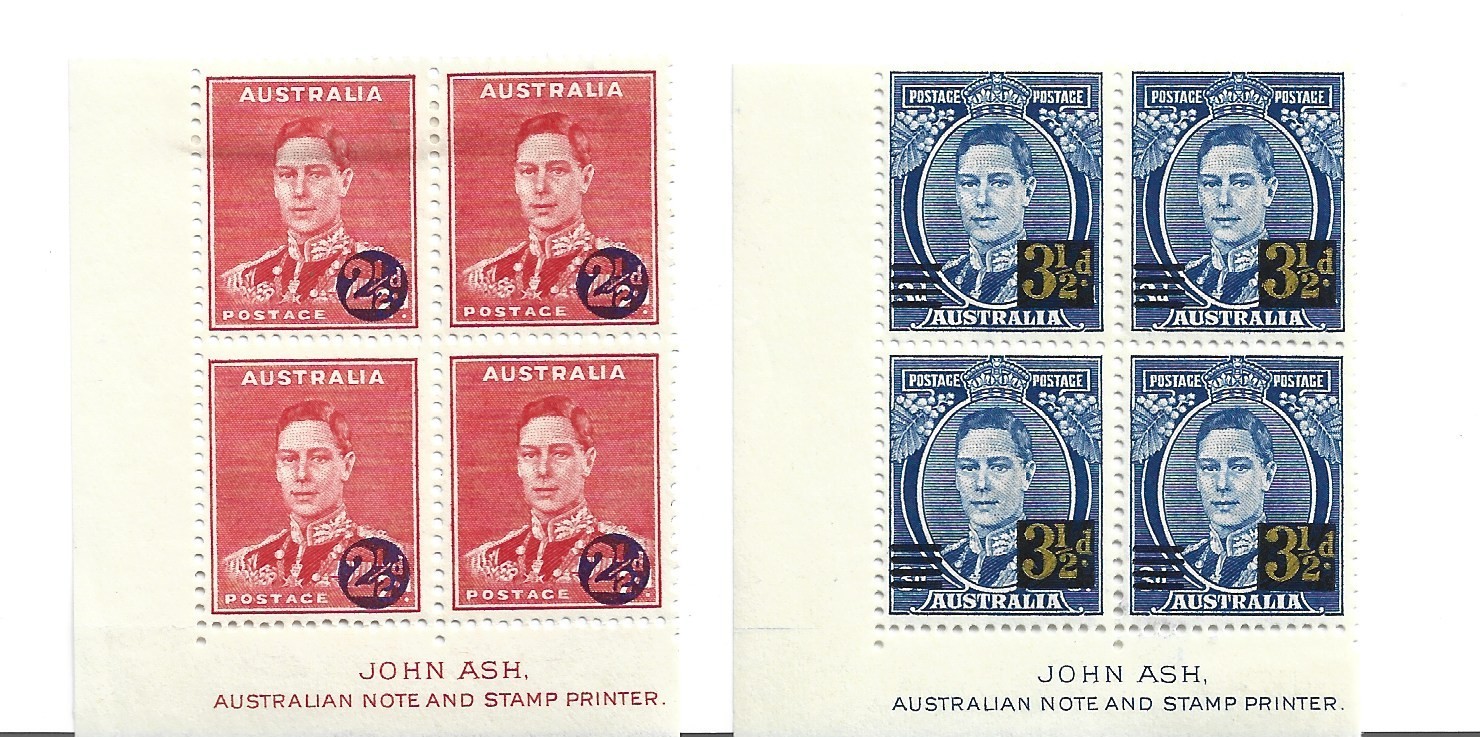Australia 1941 sg 200, 201 corner imprint blocks lmm, cat. £14 | eBay UK