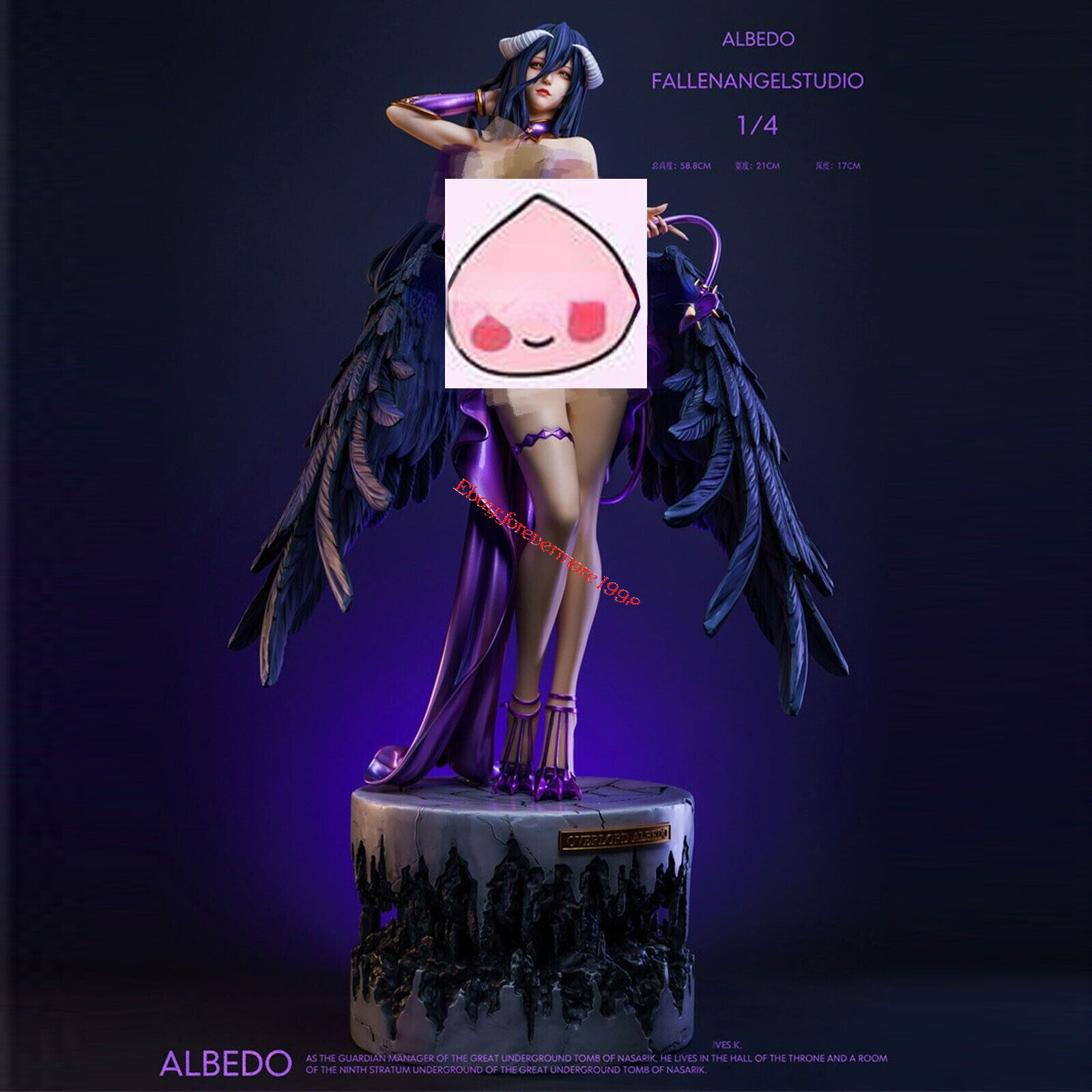 FA Studio Overlord Albedo 1/4 Resin Statue Collectible Cast Off EX Ver ...