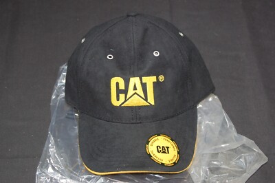 NEW With Tags CAT Caterpillar Black Baseball Hat Cap Microsuede One ...