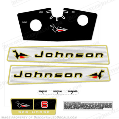 Fits Johnson 1965 6hp Decals | eBay