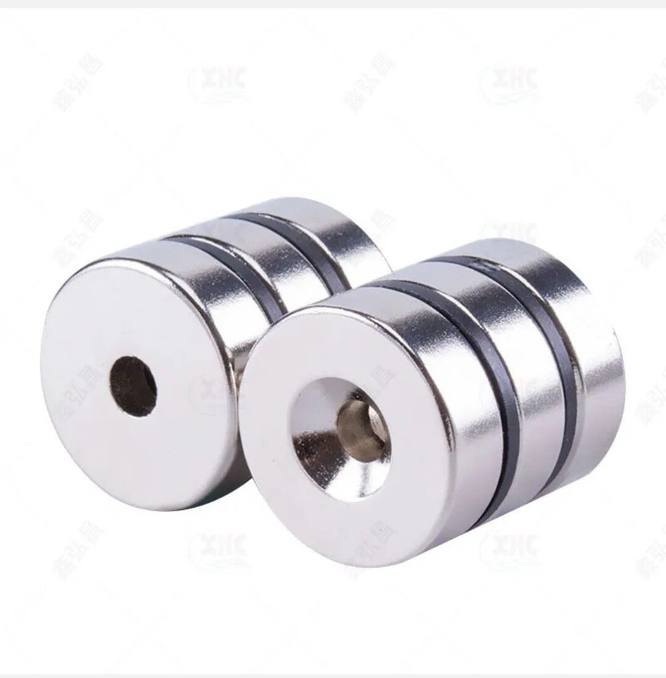N52 Countersunk Fasteners Various Neodymium Ring Strong Screw Disc 10mm ...