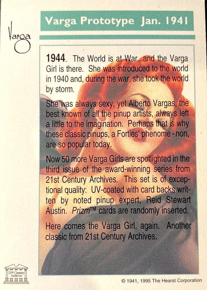 Vargas Pin-Up Girls Series II Prototype Promo Card | eBay