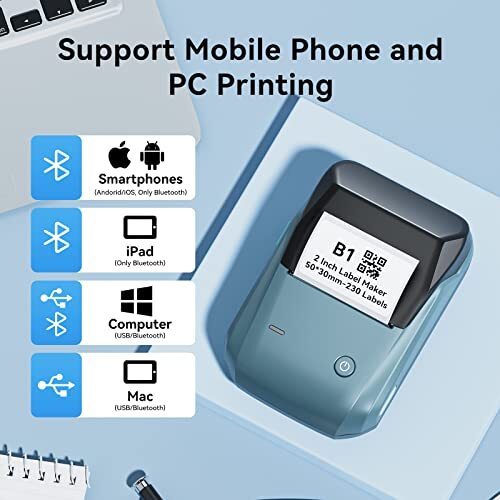 NIIMBOT Barcode Label Printer B1 Label Printer for Small Business ...