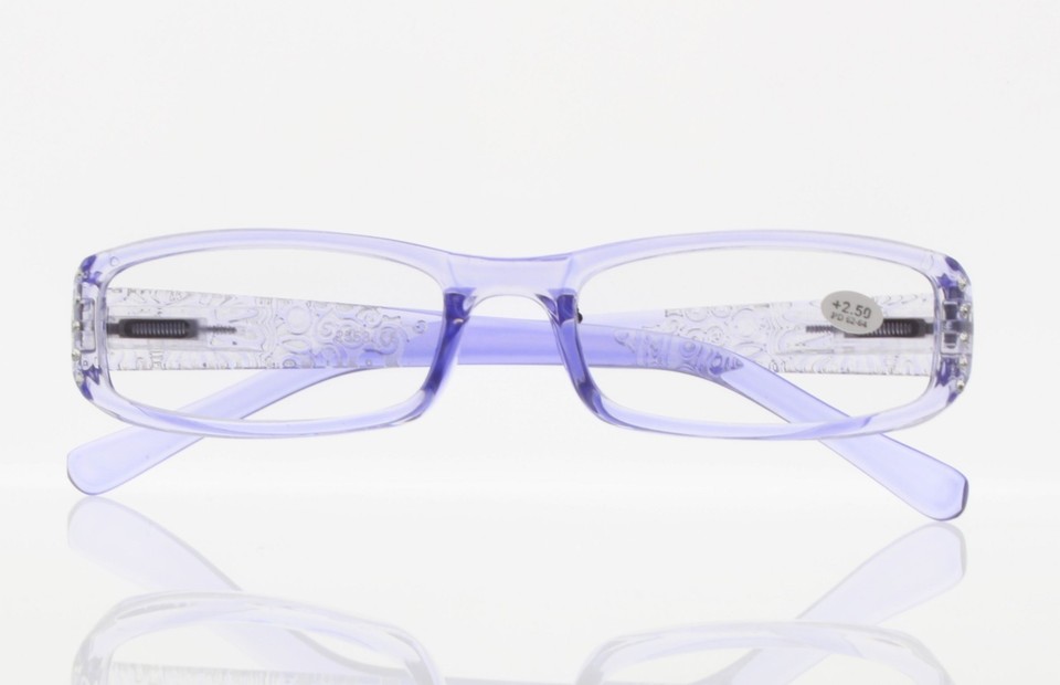 Fashion 4 Colors Rectangle Frame Rhinestones Flowers Reading Glasses +1 ...