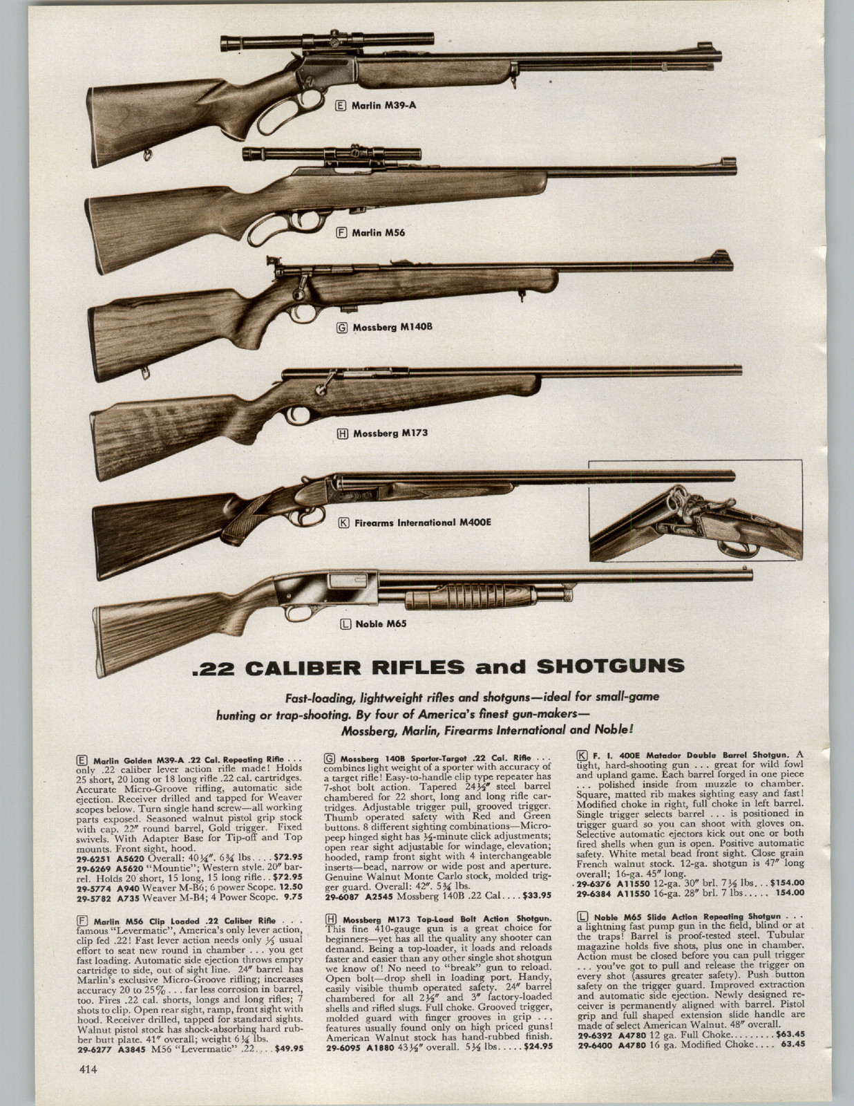 1958 PAPER AD F. N. Deluxe Mauser Bolt Action Rifle .30-06 .270 Caliber ...