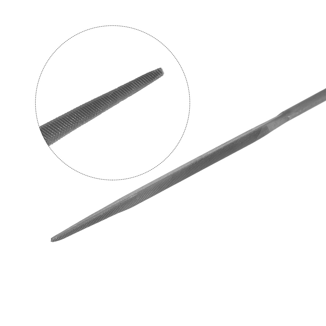 5Pcs Second Cut Steel Triangular Needle File with Plastic Handle, 3mm x ...