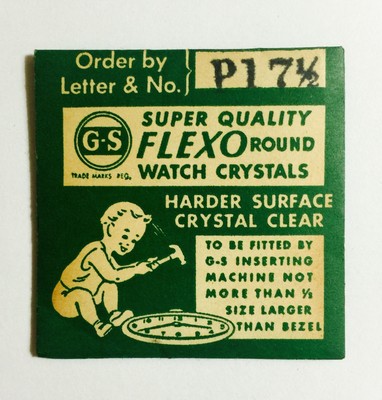 NOS GS P17 1/2 Flexo Watch Crystal Germanow Simon Mach. Company | eBay