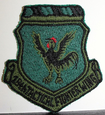 USAF Air Force 18th Tactical Fighter Wing Subdued Crest Insignia Badge ...