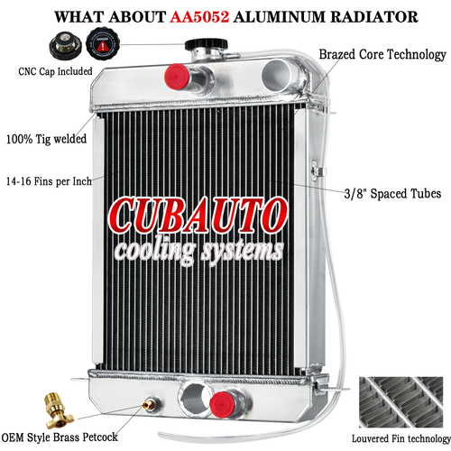 4 Rows Radiator for David Brown 780 885 885 885N Tractor Models K922737 ...