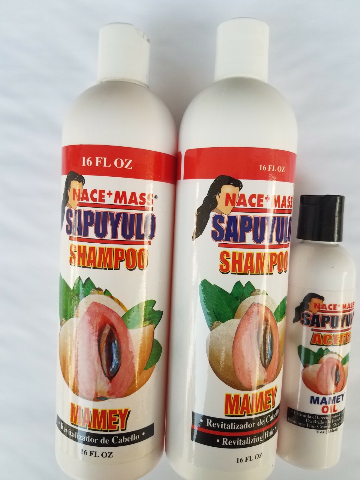2 Shampoo and Oil Nace Mass Sapuyulo Mamey Revitalizing Hair 16 fl oz ...