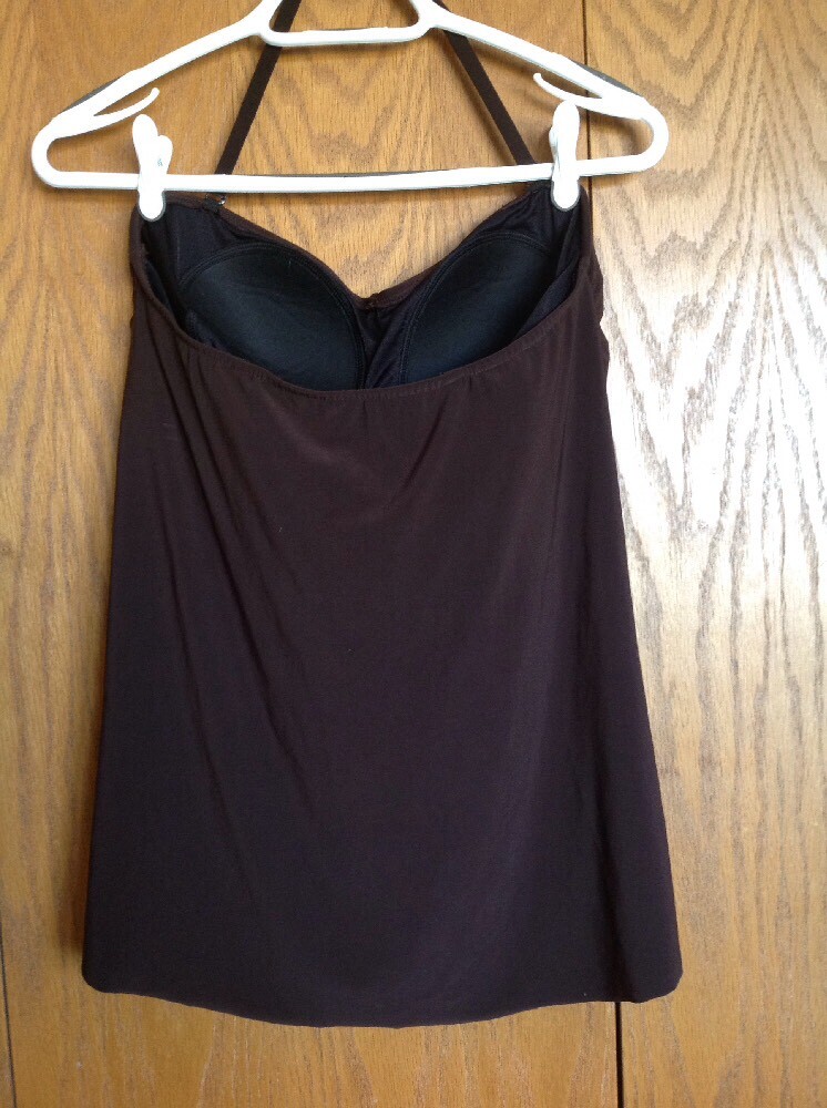 Women's Dark Chocolate Brown Tankini Top - Size 14 | eBay