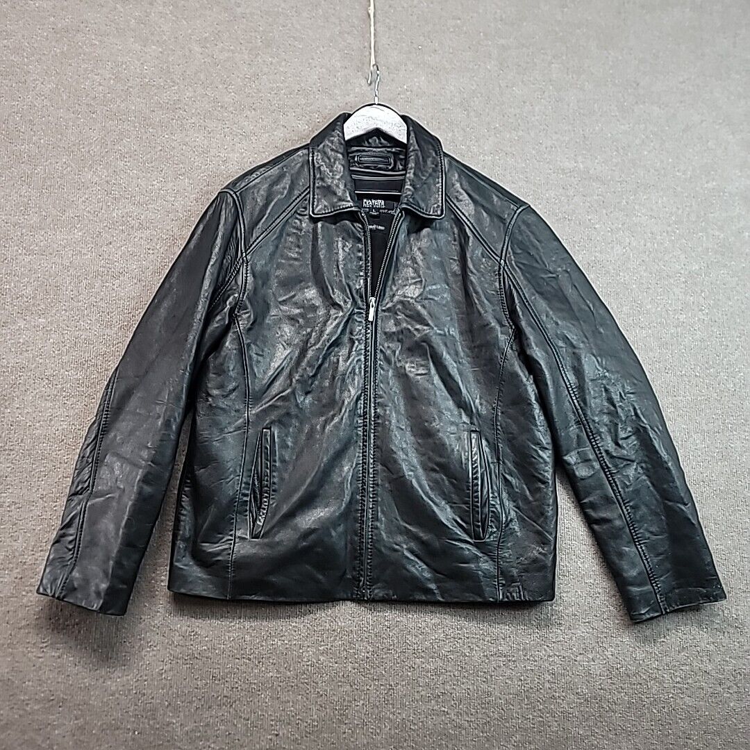 Wilsons Leather Jacket Mens L Black Pelle Studio Biker Wilsons Leather Jacket Mens L Black Pelle Studio Biker