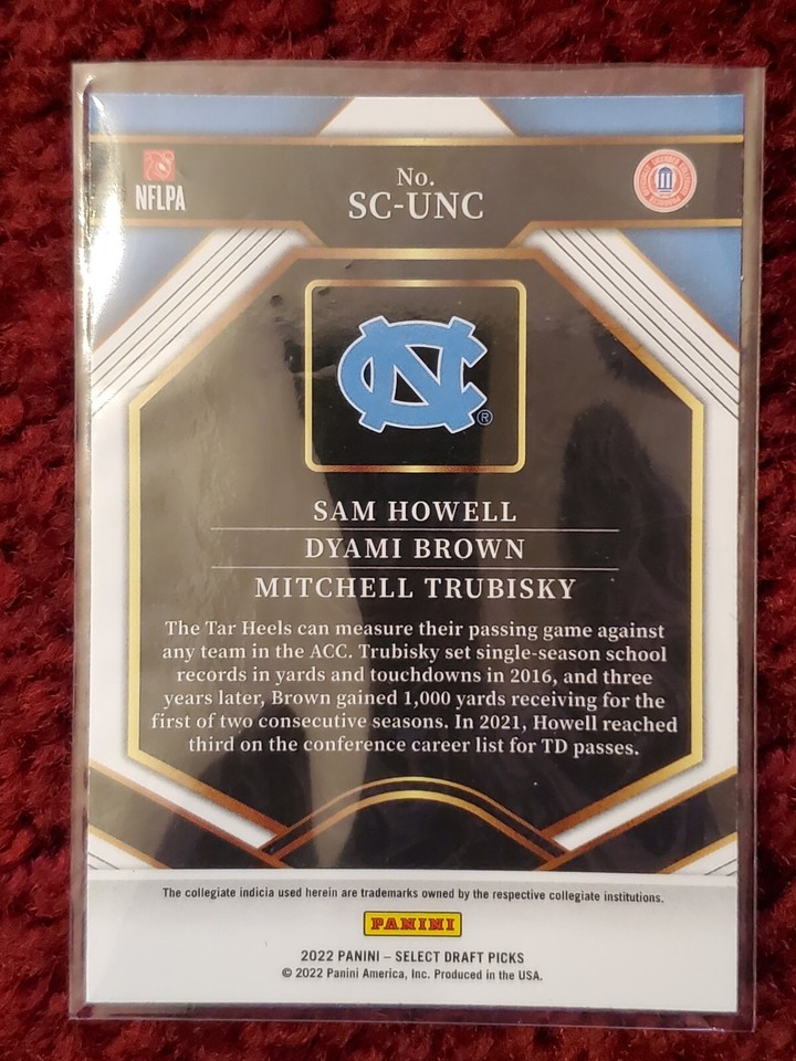 🏈2022 Panini Select Draft Select Company - Sam Howell/Brown/Turbisky #SC-UNC🏈 | eBay