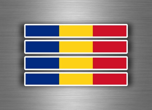 4x Sticker Car Motorbike Stripes Flag Tuning Romania | eBay