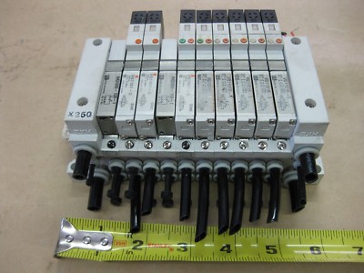 SMC Pneumatic PCW Type 10 Valve Bank Lot VQ1101R-5 24VDC X250 Mount ...