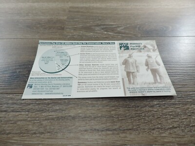 NSSF Hunter's Pocket Fact Card 2/02 BP 350M Unfolded | eBay
