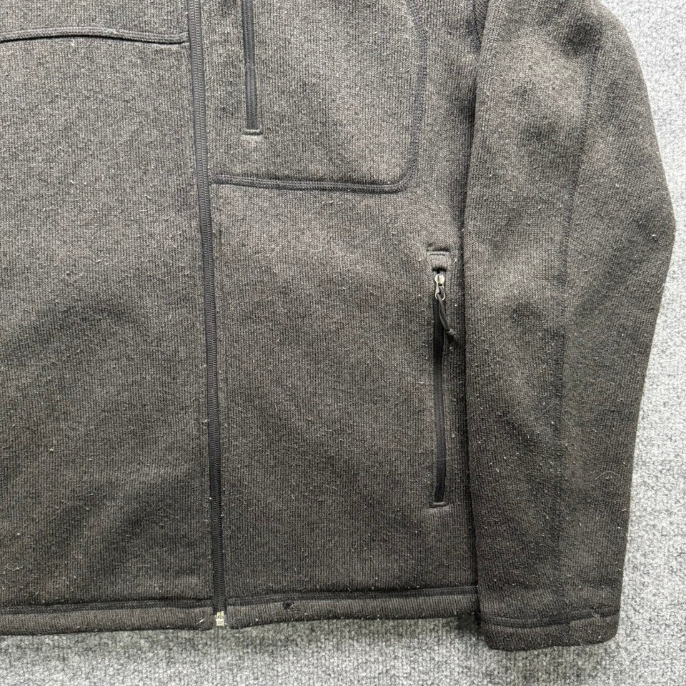 The North Face Hooded Jacket Men's Size M Dark Gray Fleece Lined ...
