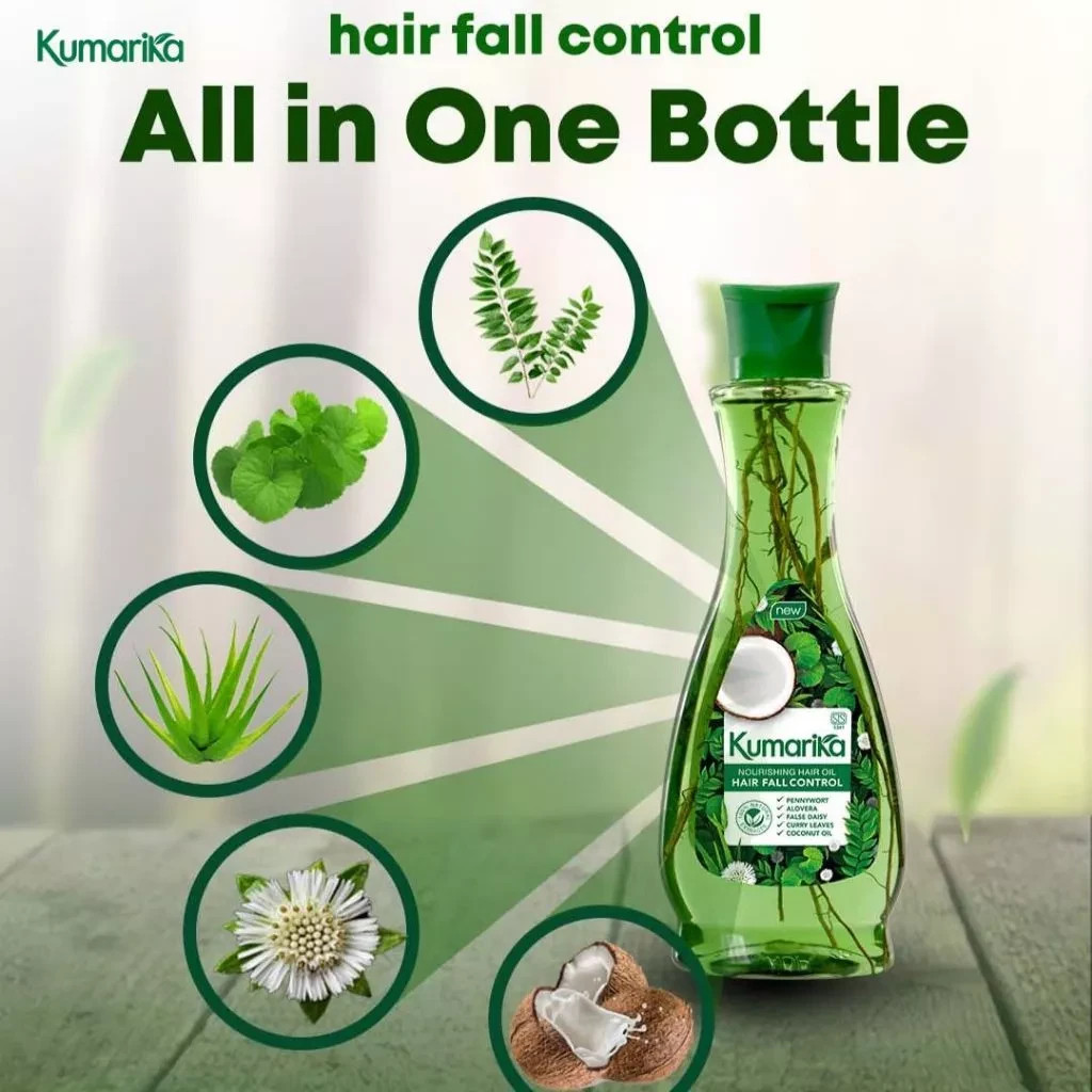 3x 200ML Kumarika Hair Oil Hair Fall Control Anti Dandruff Hair ...