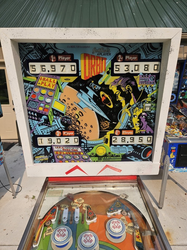 Orbit Pinball Machine Shopped NICE new Cabinet Paint! Will Ship! | eBay