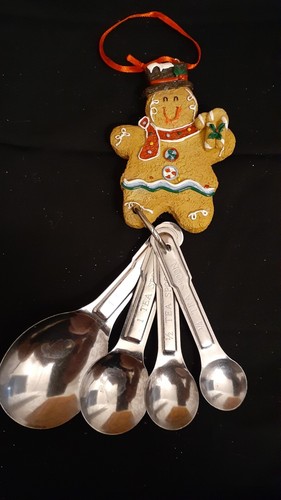 Gingerbread Man w/Measuring Spoons Christmas Tree Ornament | eBay