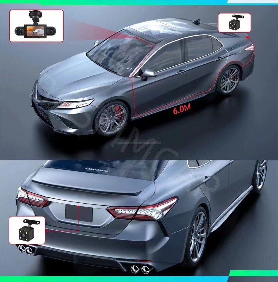 Car Dash Cam 1080P DVR Driving Recorder 4 Channel Front Left Right Rear ...