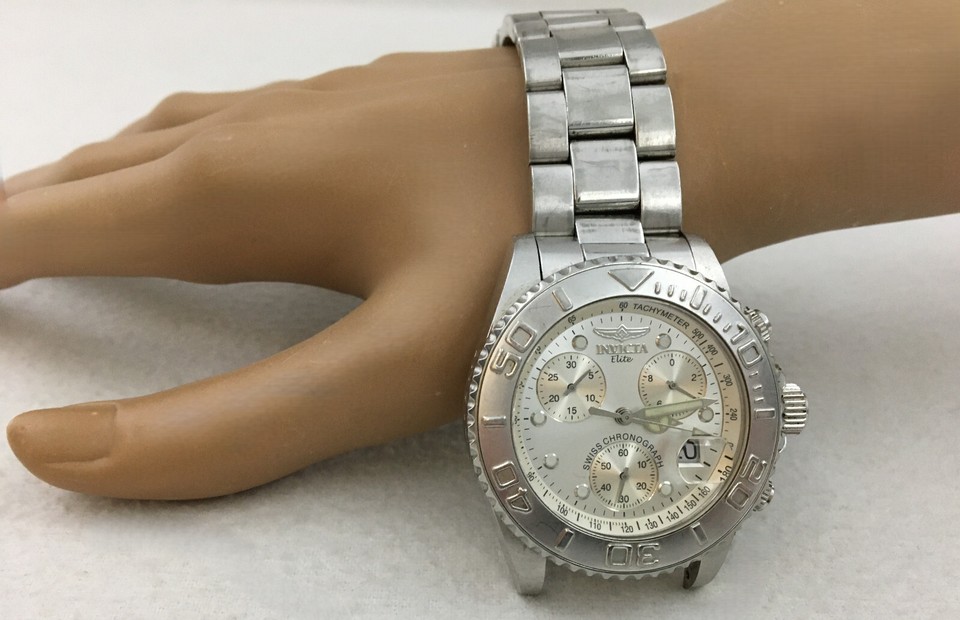 Invicta Swiss Sapphire Elite Men's Watch Stainless Steel Needs Battery ...