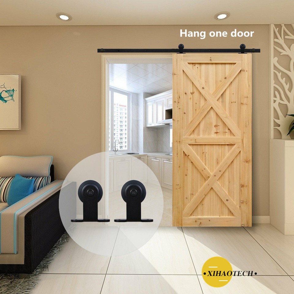 4-20FT Top Mount Sliding Barn Door Hardware Kit for Single/Double ...