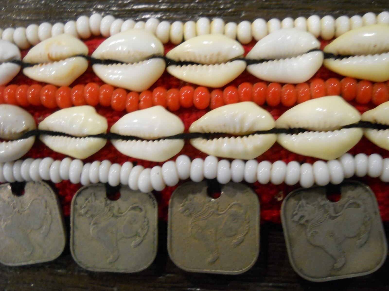 Vintage Ethnic Southeast Asian Cowrie Shell Beaded … - Gem