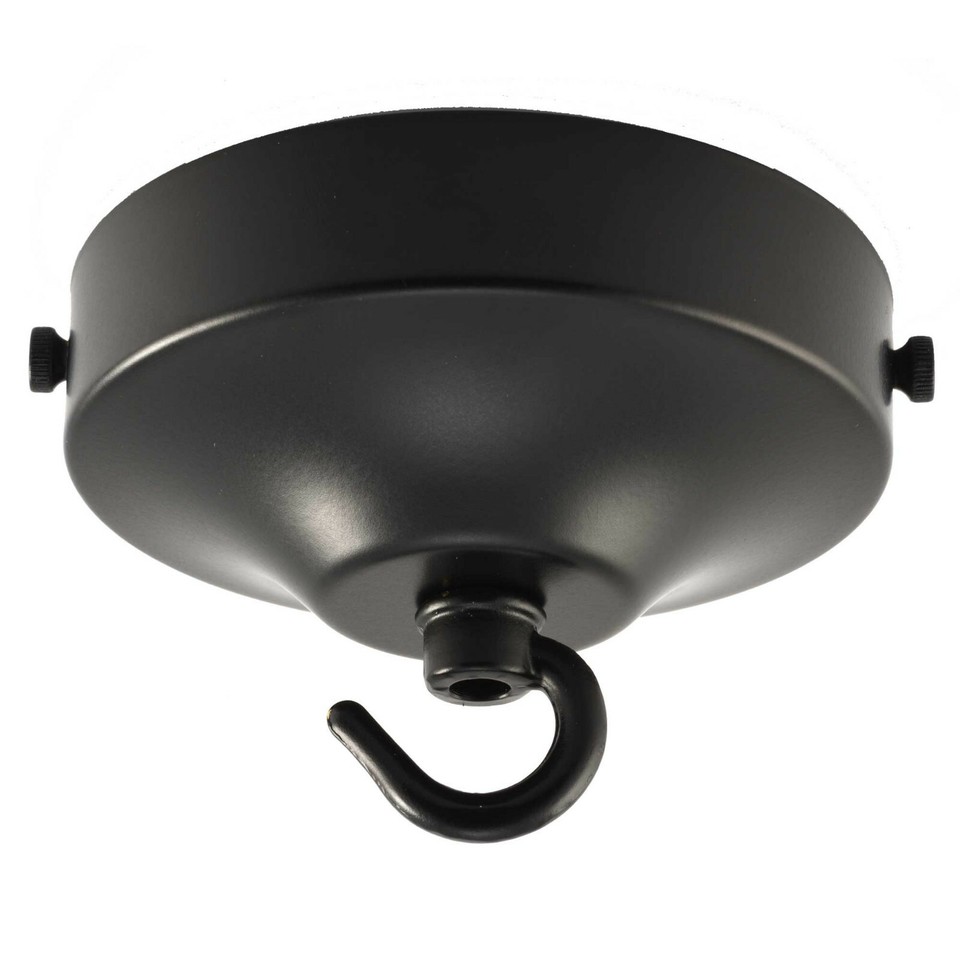 ElekTek Curved Ceiling Pendant Rose 100mm Light Fitting, Hook, Choose ...